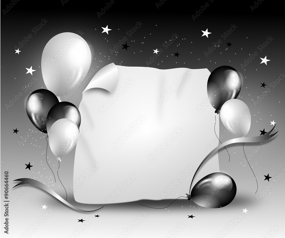 Black white party background Stock Illustration | Adobe Stock