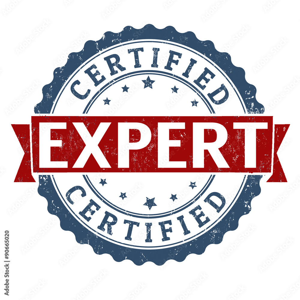 Expert certified stamp Stock-Vektorgrafik | Adobe Stock