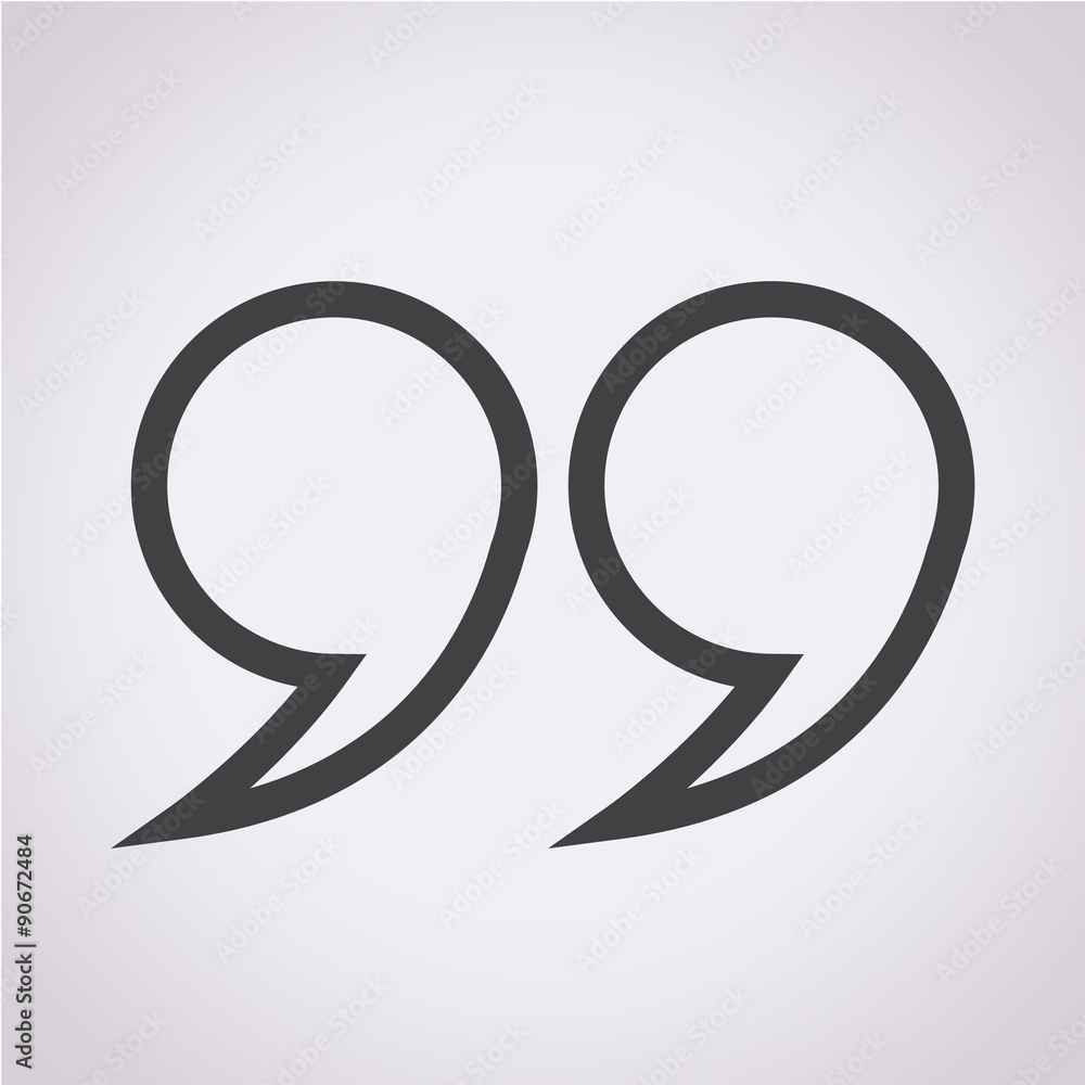 Quotation mark symbol Icon Stock Vector | Adobe Stock