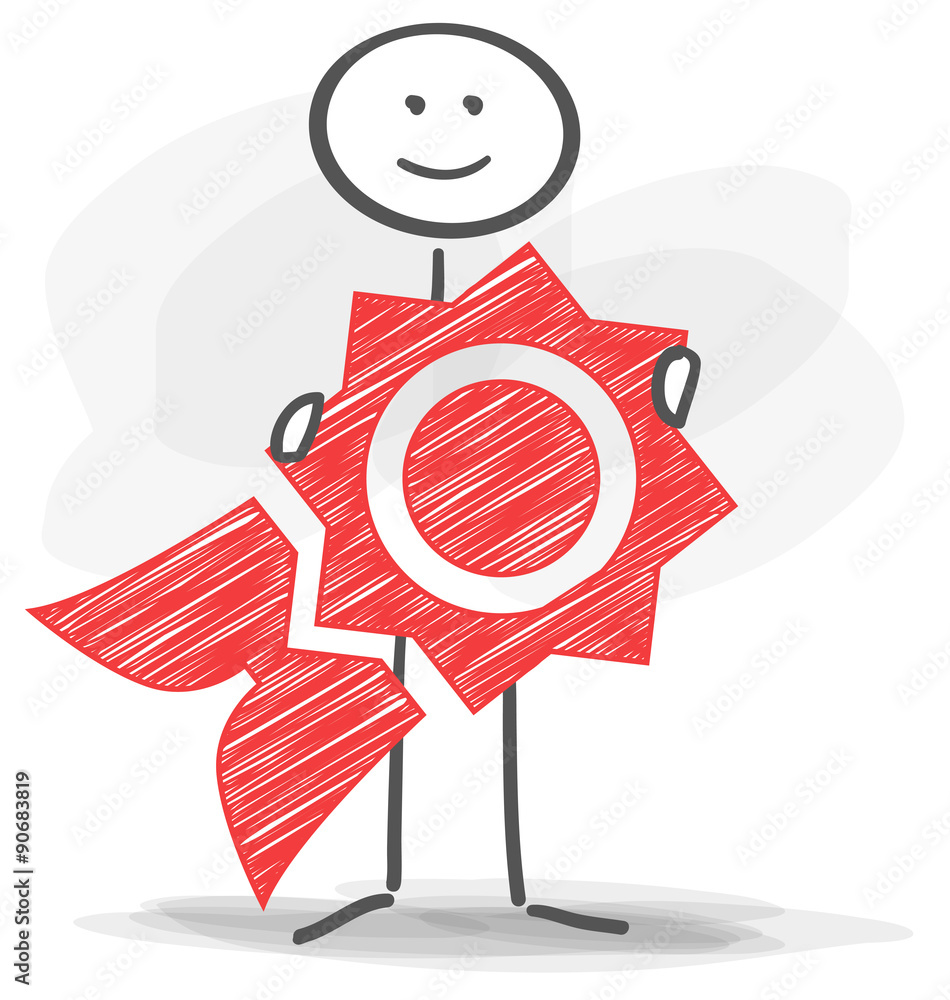 stickman winner award proud happy red Stock Vector | Adobe Stock