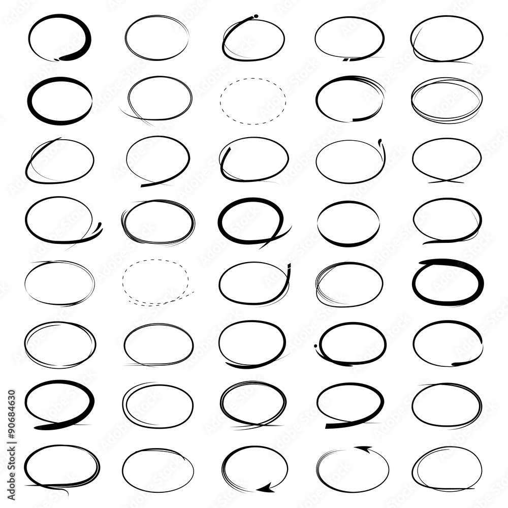 circle highlighter elements Stock Vector | Adobe Stock