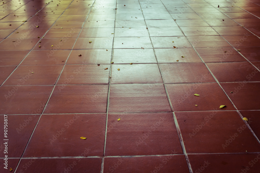 design of red tiles flooring Stock Photo | Adobe Stock