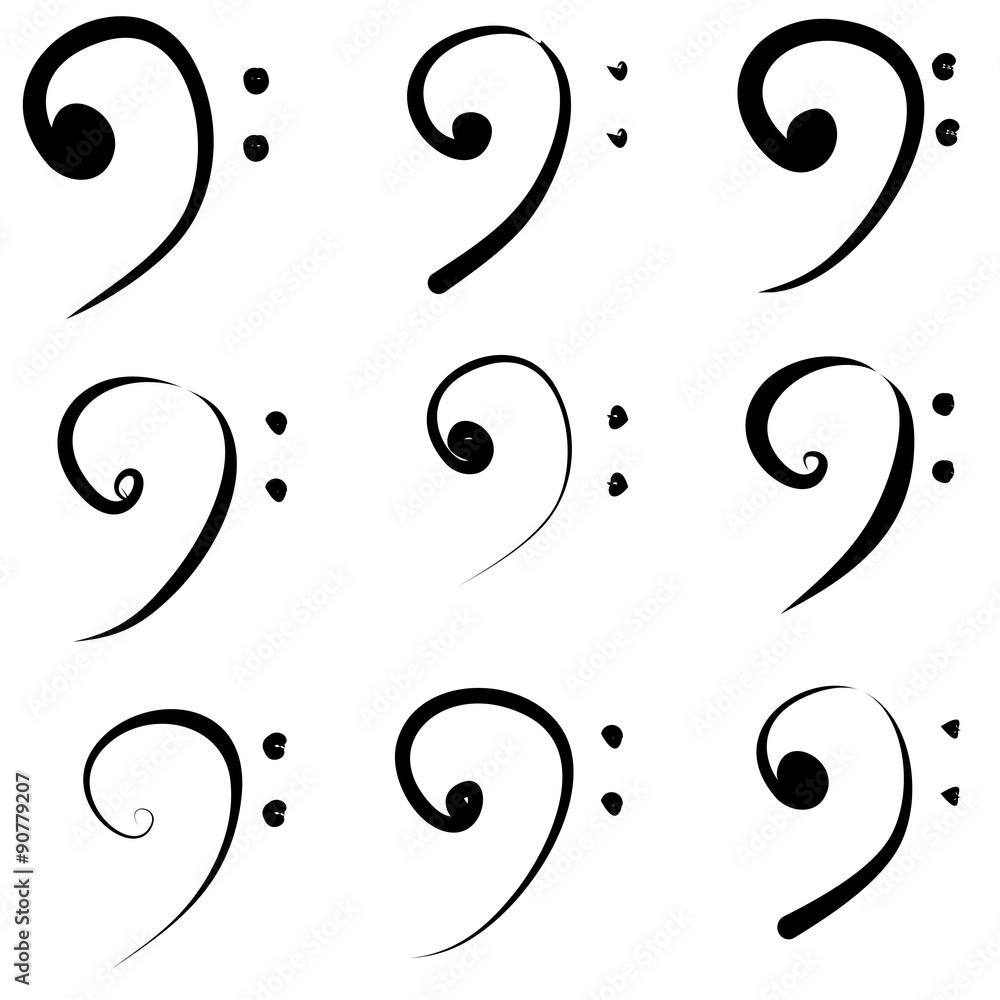 BASS CLEF Stock Vector | Adobe Stock