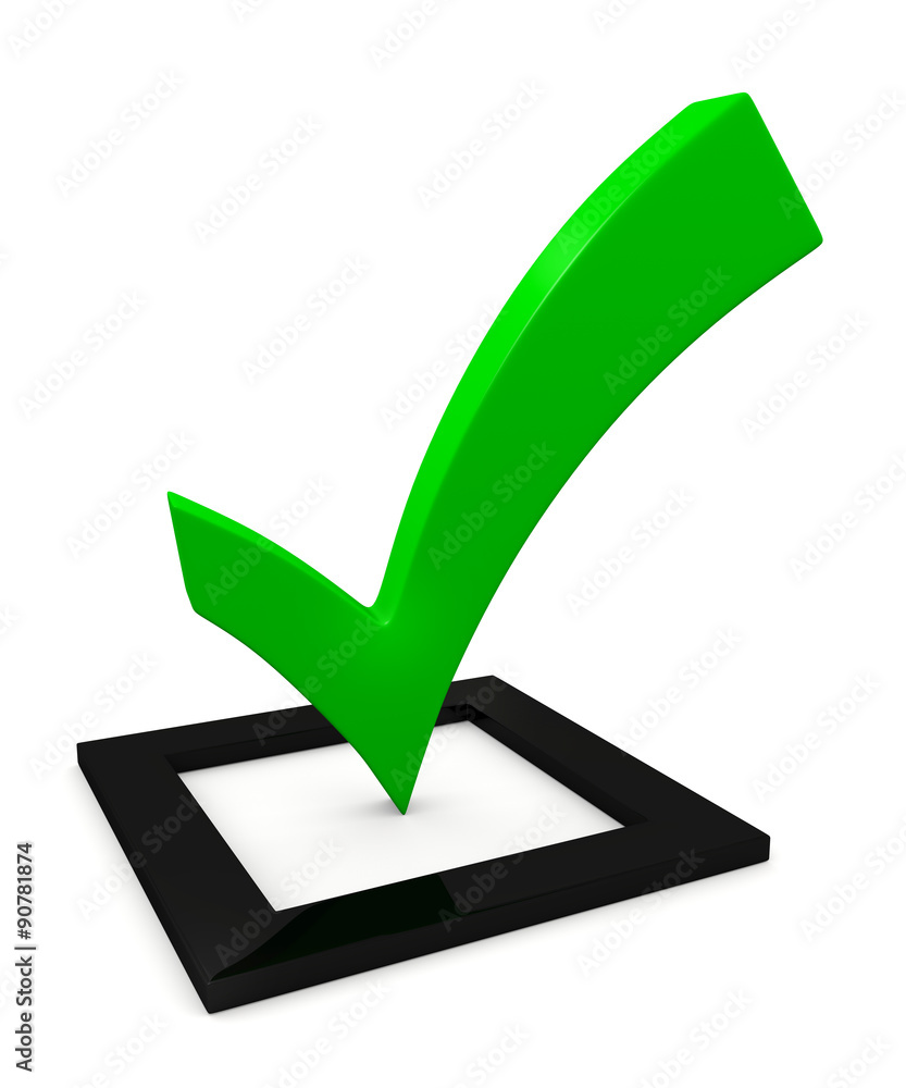 simbolo check mark Stock Illustration | Adobe Stock