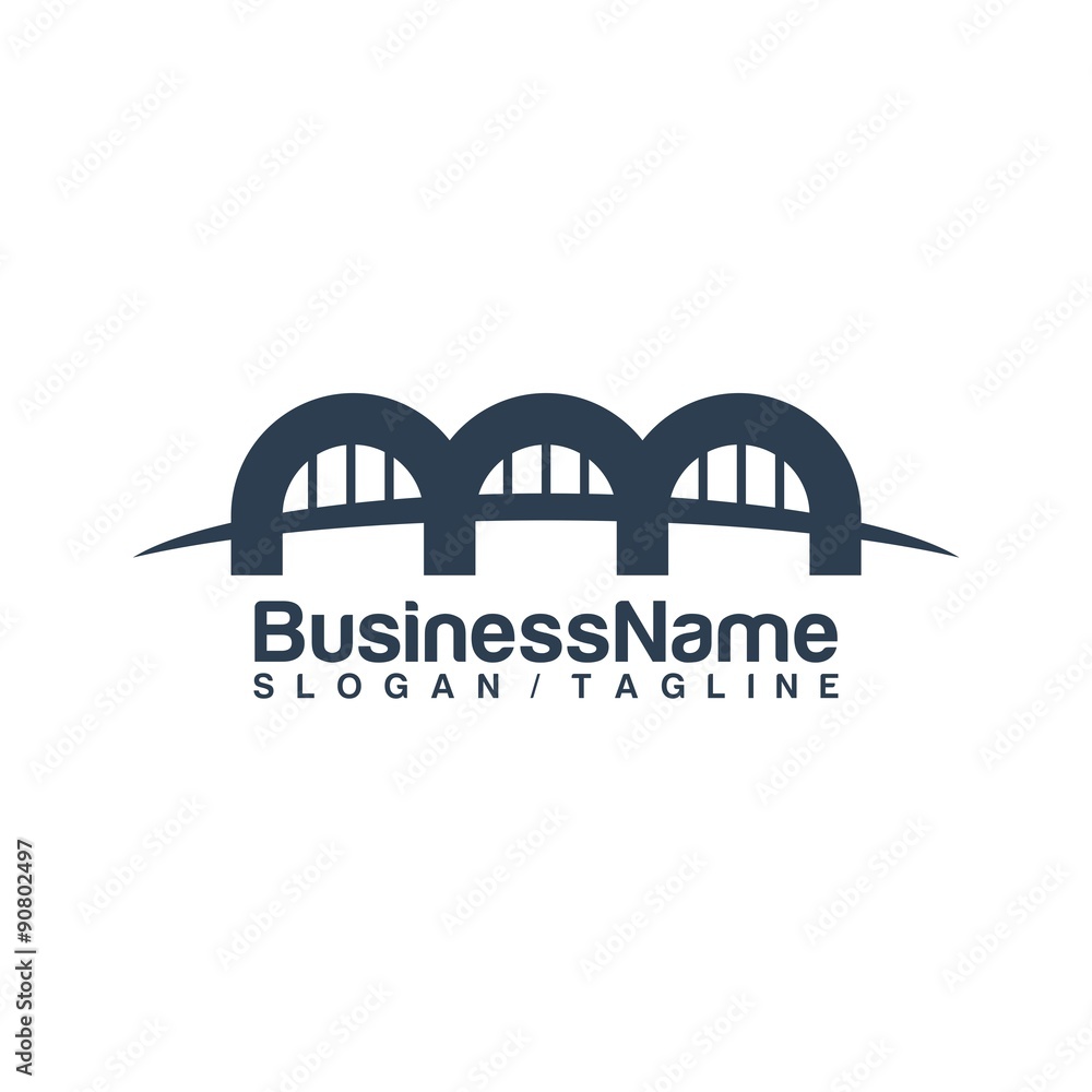 Bridge vector logo icon Stock Vector | Adobe Stock