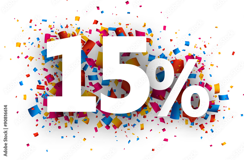 15% sale sign. Stock Vector | Adobe Stock