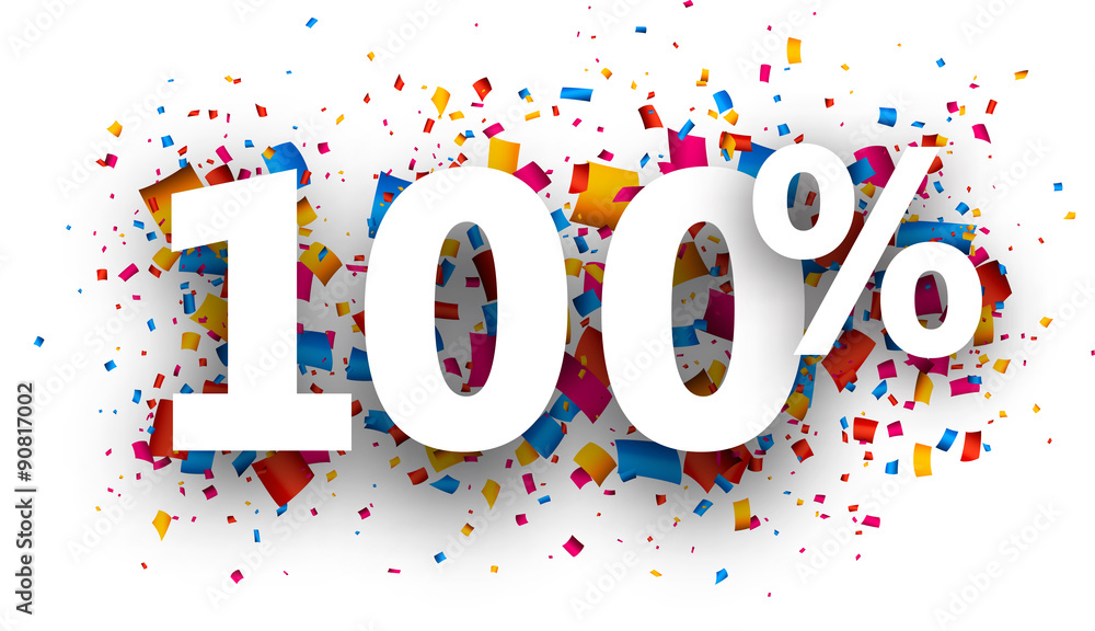 100% sign. Stock Vector | Adobe Stock