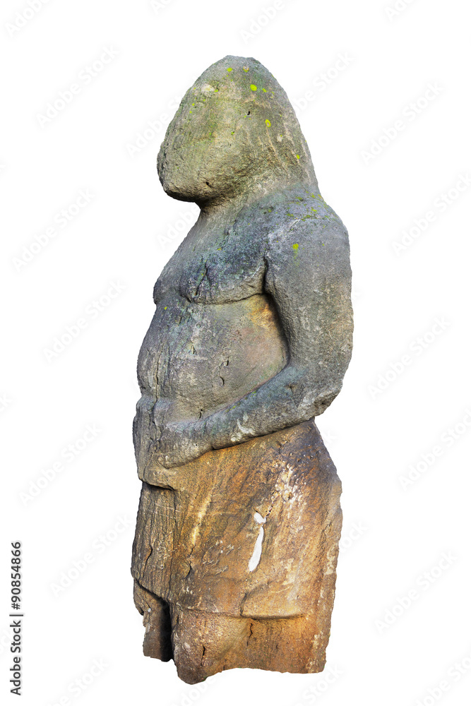 Stone idol. Medieval Turkic Polovtsian statue dates from XII - the ...