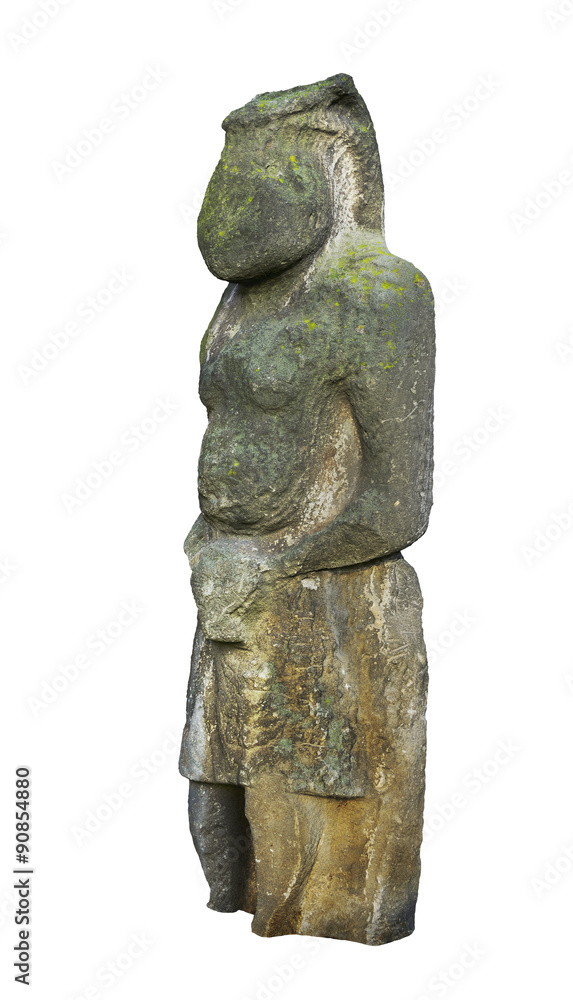 Stone idol. Medieval Turkic Polovtsian statue dates from XII - the ...