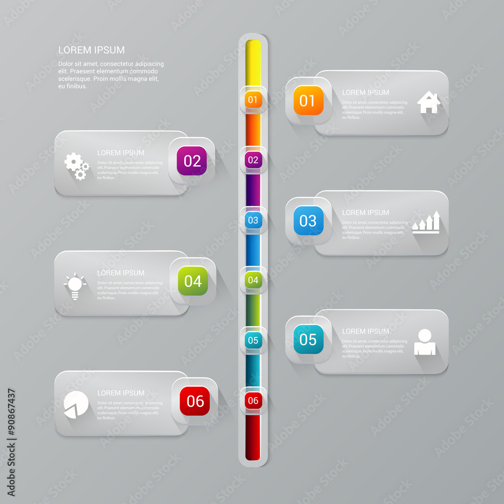 Vector timeline process report company infographics template Stock ...