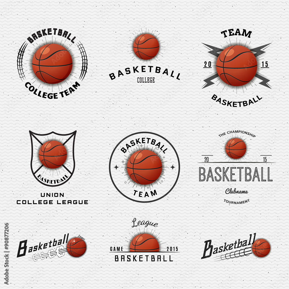 Basketball badges logos and labels for any use Stock Vector | Adobe Stock