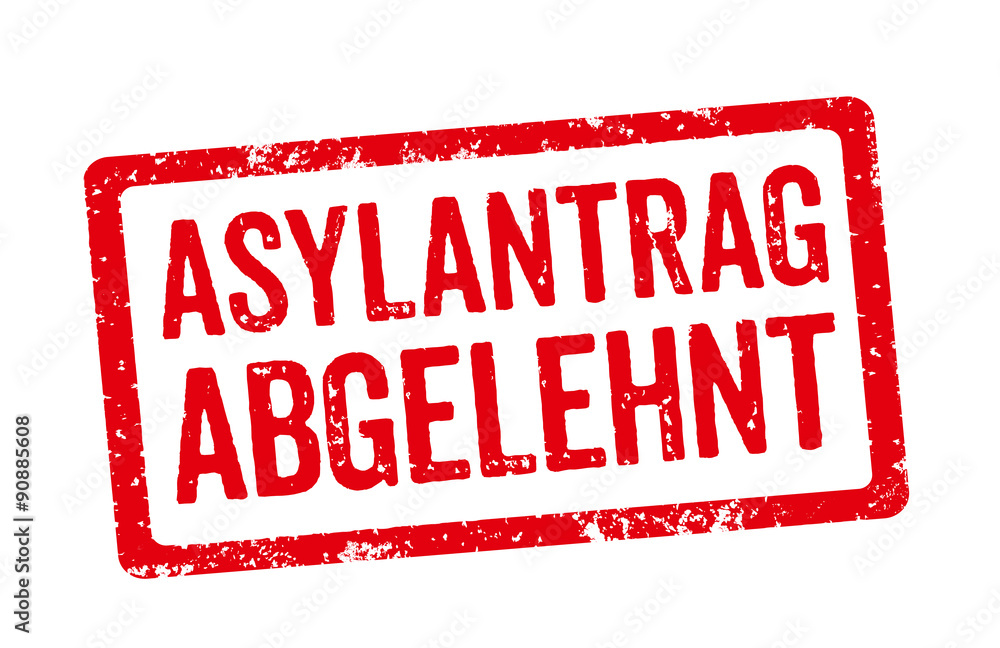 Roter Stempel - Asylantrag abgelehnt Stock-Illustration | Adobe Stock Roter Stempel - Asylantrag abgelehnt Stock-Illustration | Adobe Stock