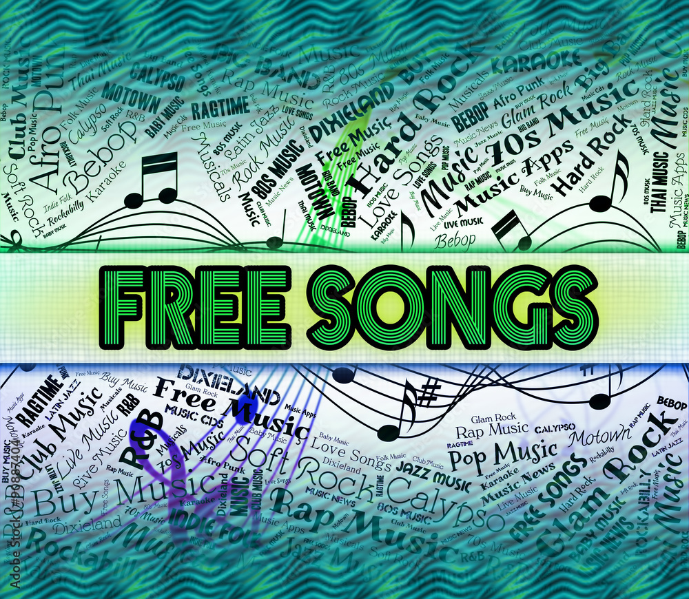 Free Songs Represents Sound Track And Freebie Stock Illustration ...