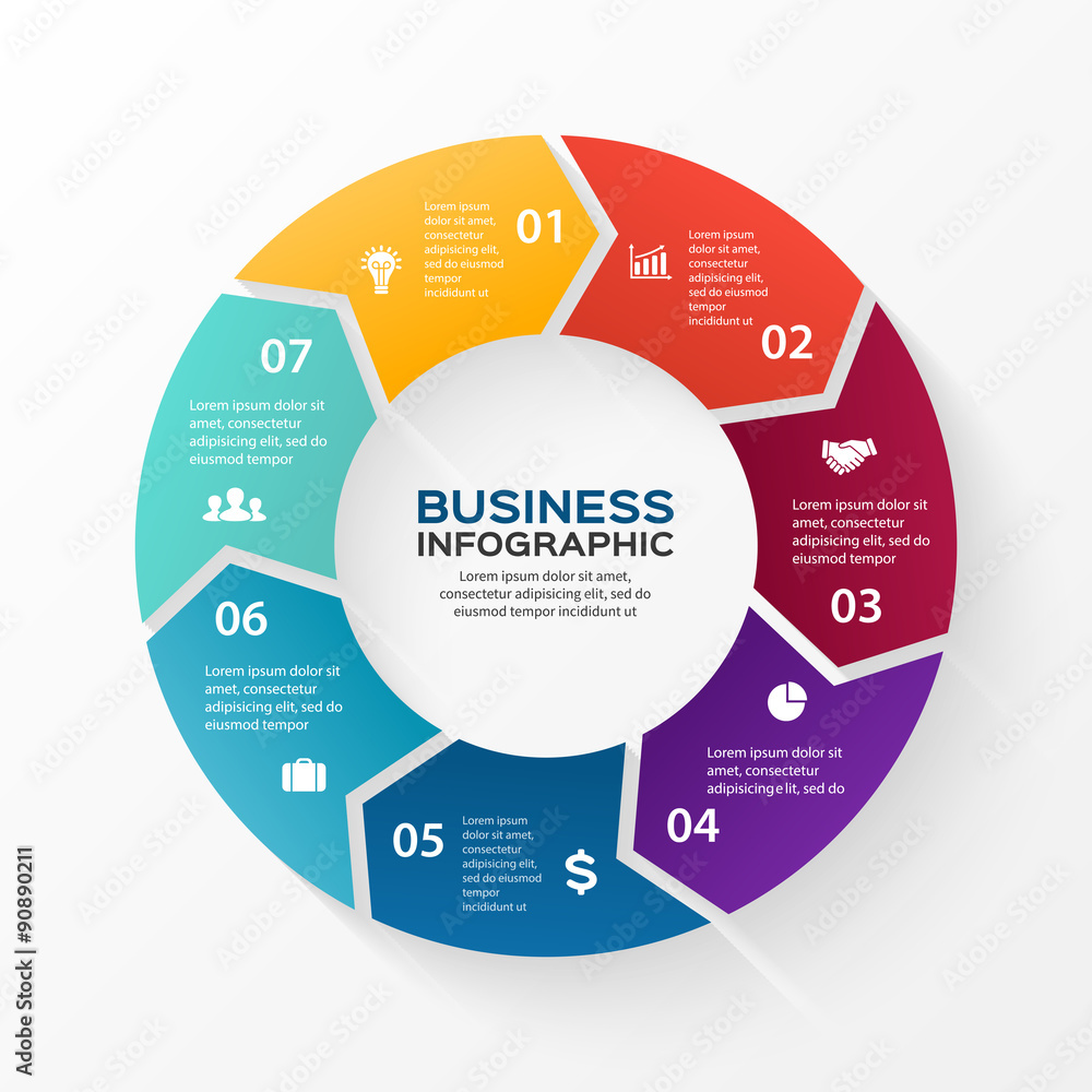 Vector circle arrows infographic. Template for cycle diagram Stock ...