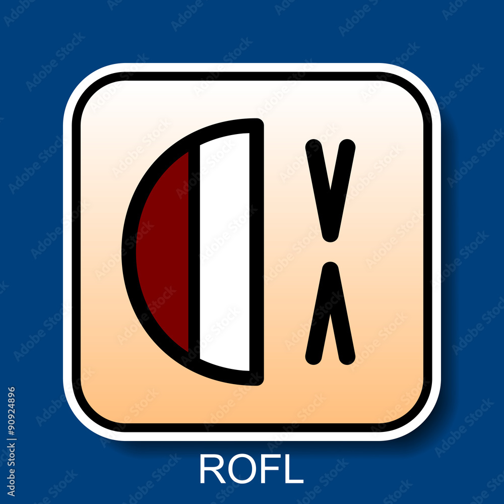 Emoticon ROFL Stock Vector | Adobe Stock