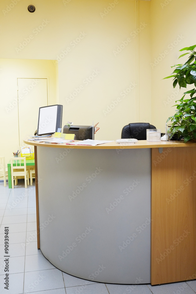 Reception desk in a spa salon, medical center and so on Stock Photo ...