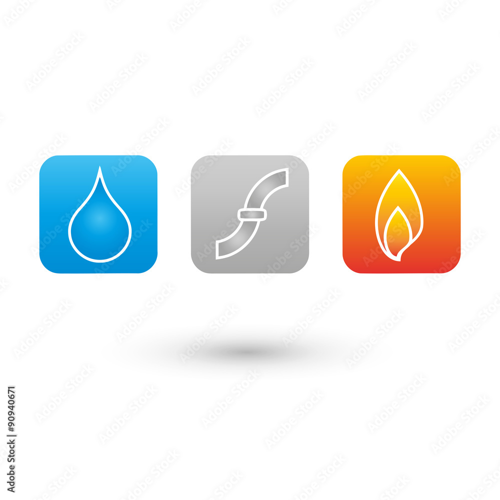 Klempner, Installateur Logo Stock-Vektorgrafik | Adobe Stock