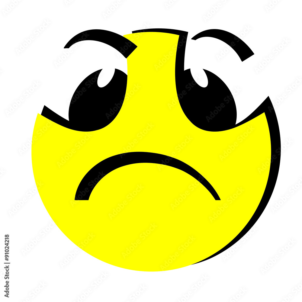 Upset emoticon,smail Stock Vector | Adobe Stock