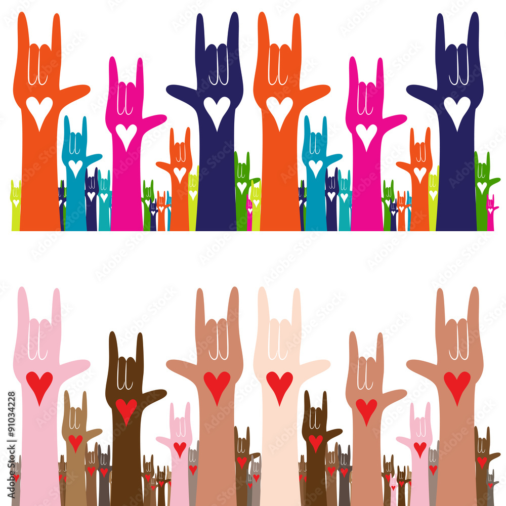 I Love You Sign Language Stock Vector | Adobe Stock