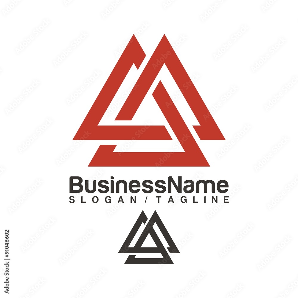 triangle vector logo icon Stock Vector | Adobe Stock