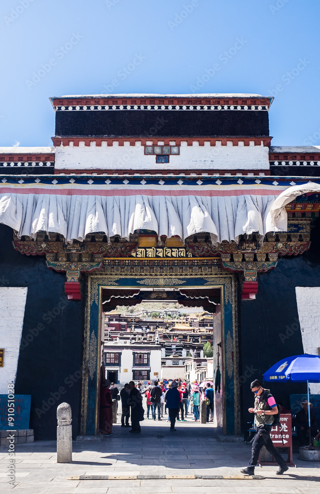 Gate of Tibetan Temple Stock Photo | Adobe Stock