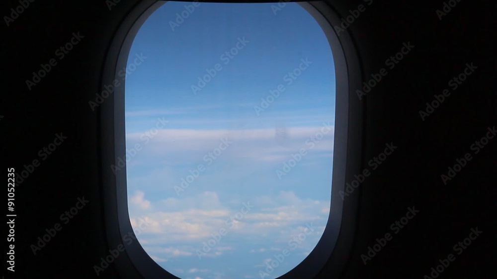 window in a flying air plane Stock Video | Adobe Stock