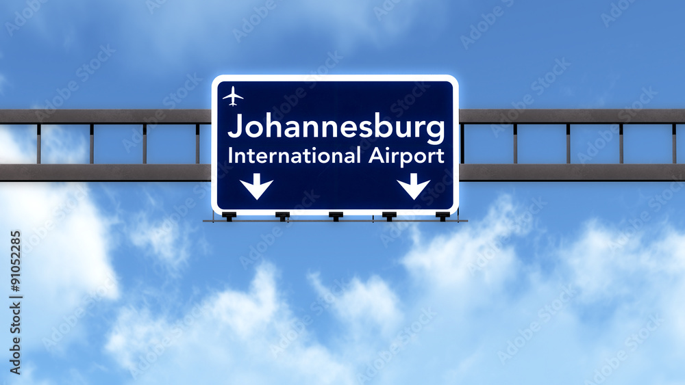 Johannesburg South Africa Airport Highway Road Sign Stock Illustration ...