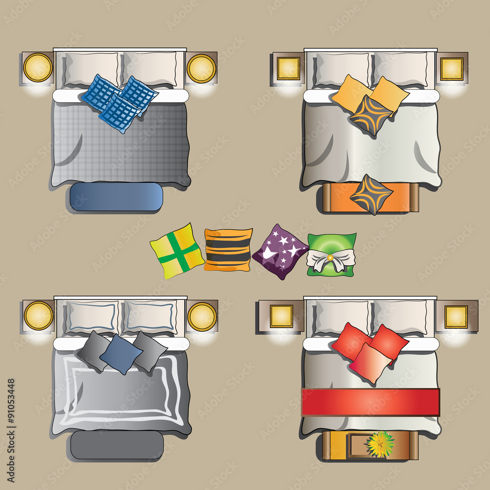 King Bed Illustration
