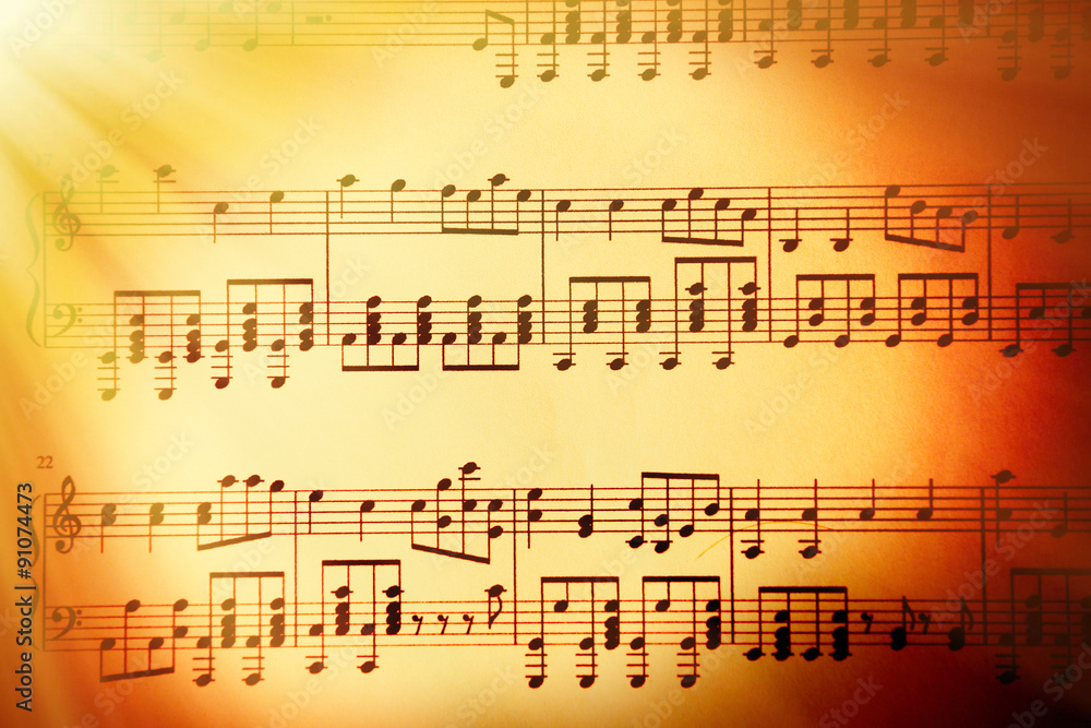 Music notes background Stock Photo | Adobe Stock