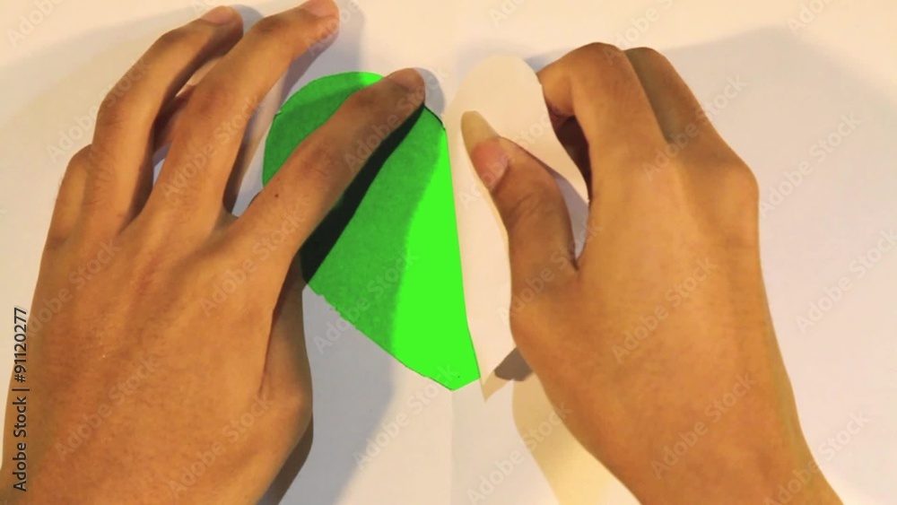 attractive hand gesture opening paper into green screen vídeo de Stock ...