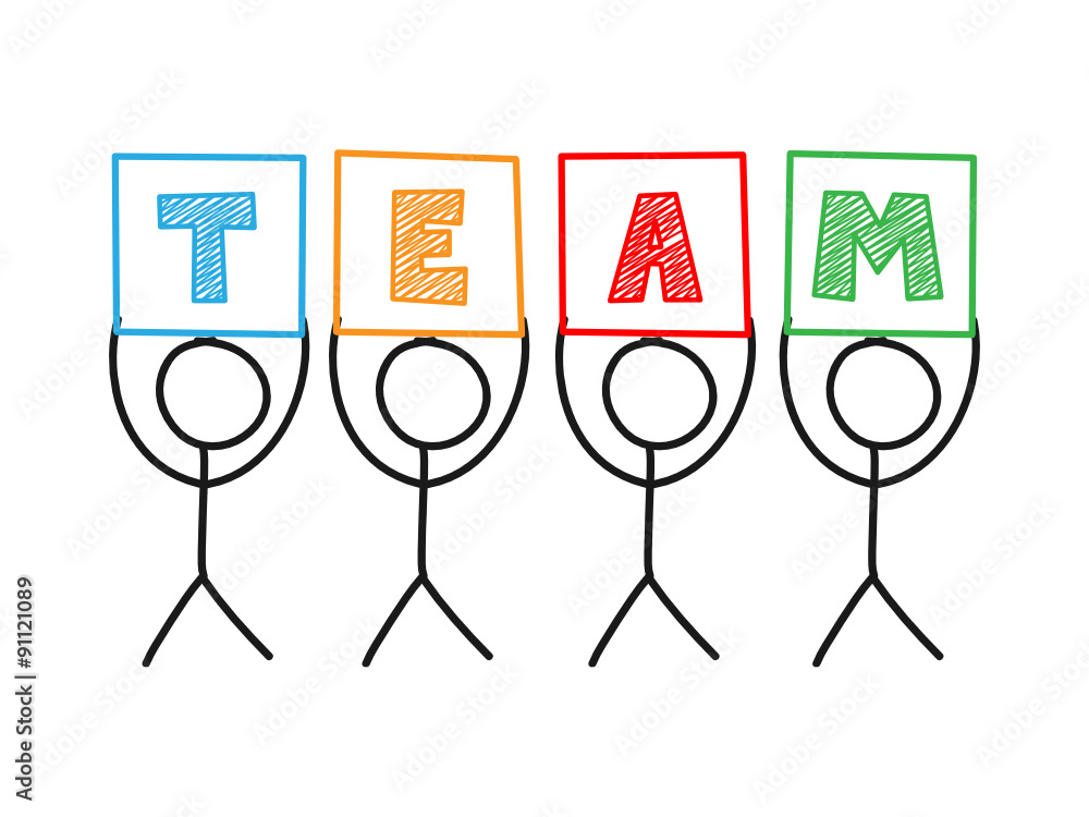 "WE’RE A TEAM!" vector sketch icon Stock Vector | Adobe Stock
