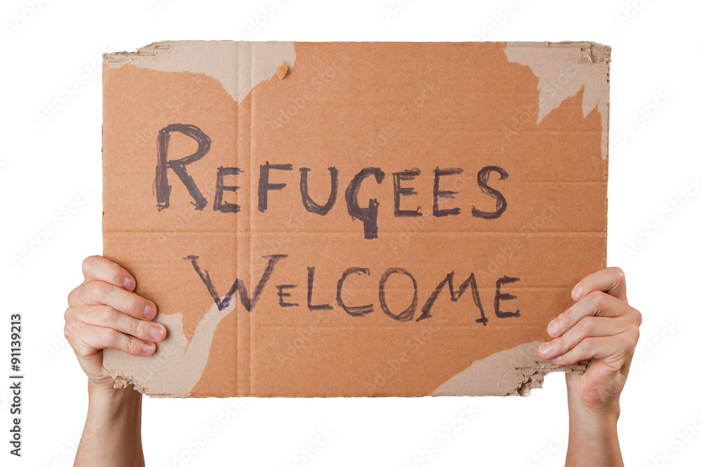 Refugees welcom Stock-Foto | Adobe Stock
