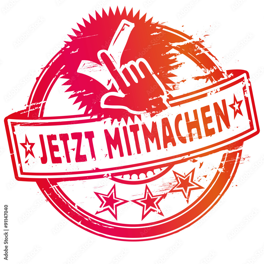Stempel Jetzt Mitmachen Stock Vector | Adobe Stock
