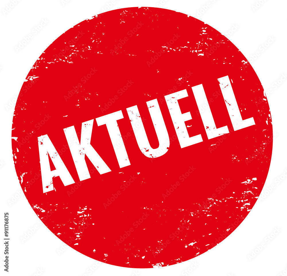 Stempel Grunge aktuell rot Stock-Vektorgrafik | Adobe Stock