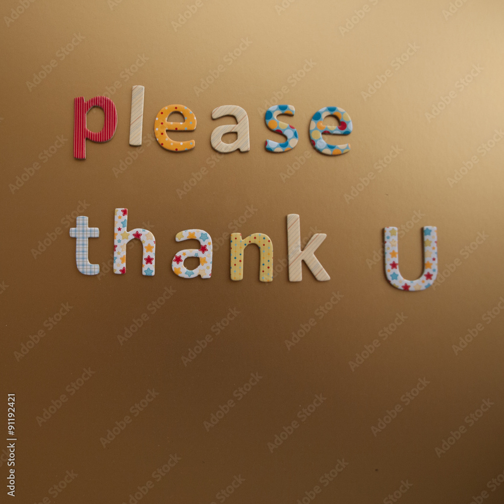 please, thank U Stock Photo | Adobe Stock