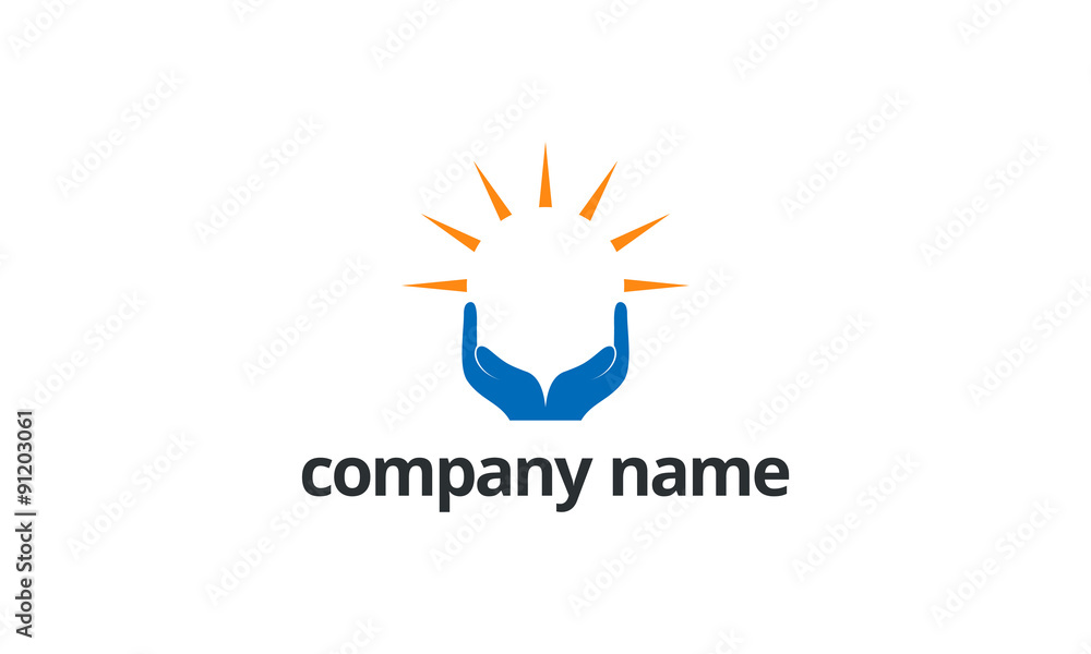 hand prayer logo design concept Stock Vector | Adobe Stock