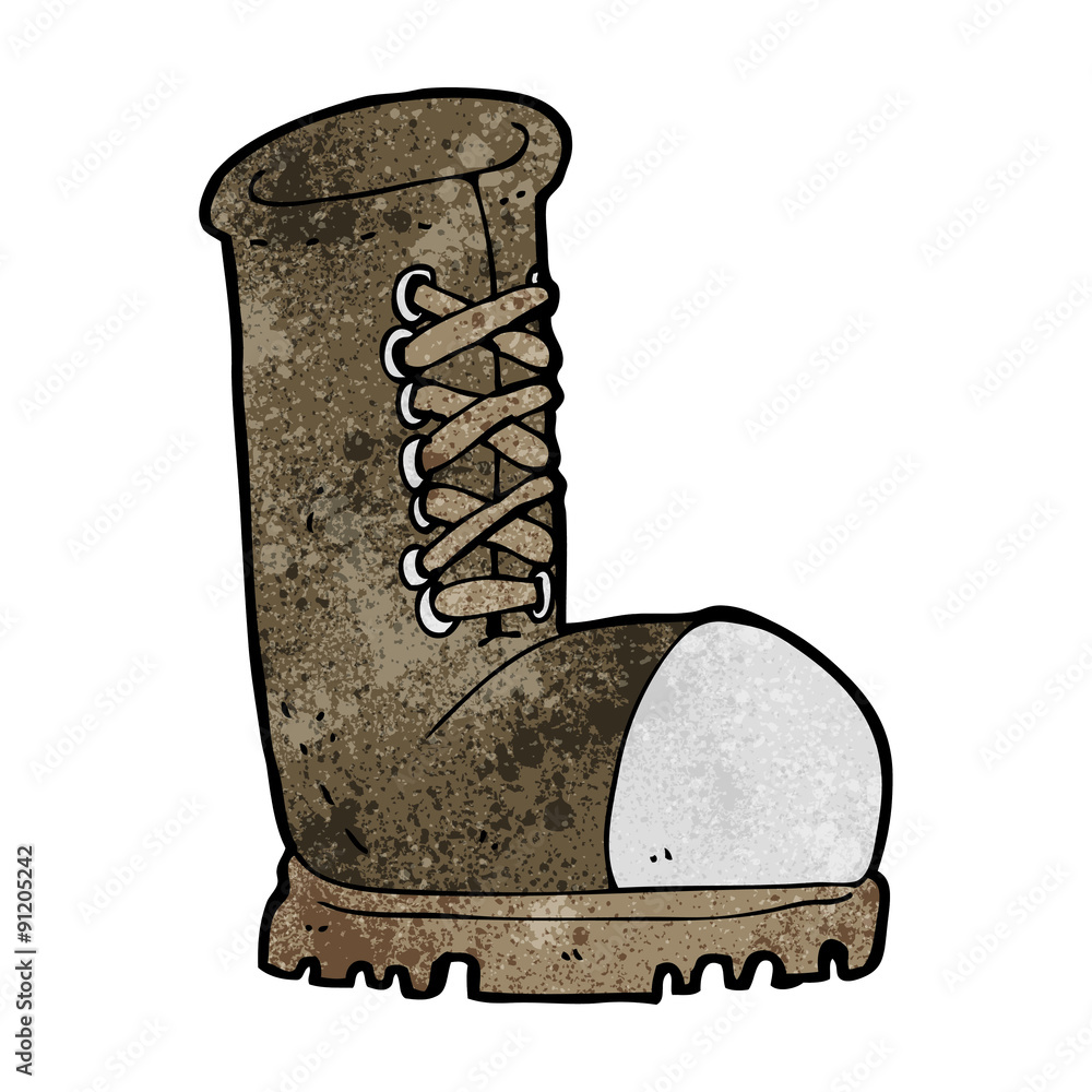 cartoon old work boot Stock Vector | Adobe Stock