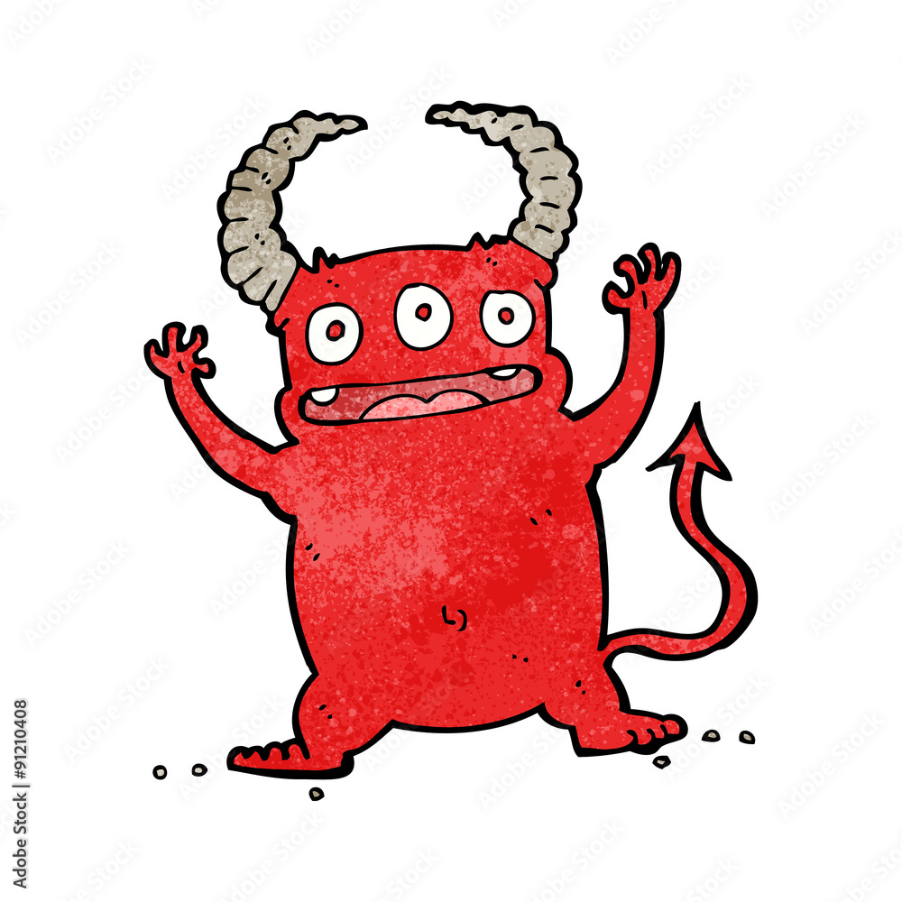 cartoon little devil Stock Vector | Adobe Stock
