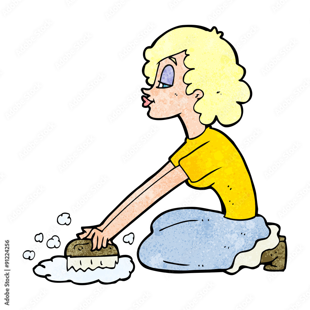 Cartoon Scrubbing Floors | Viewfloor.co