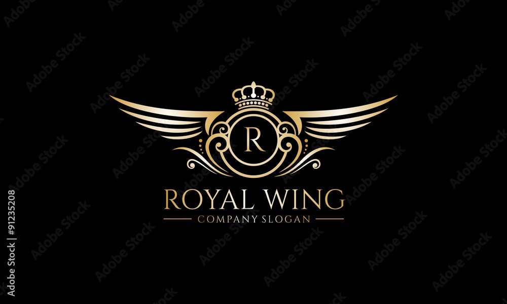 Royal Wing Logo Stock Vector | Adobe Stock