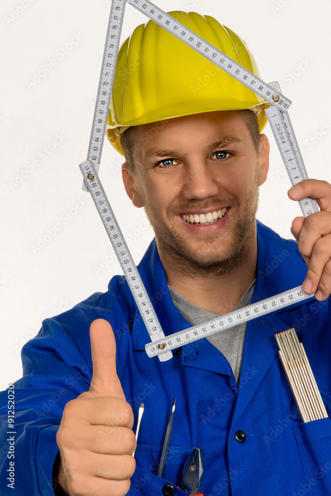 Foto Stock Handwerker mit Helm | Adobe Stock