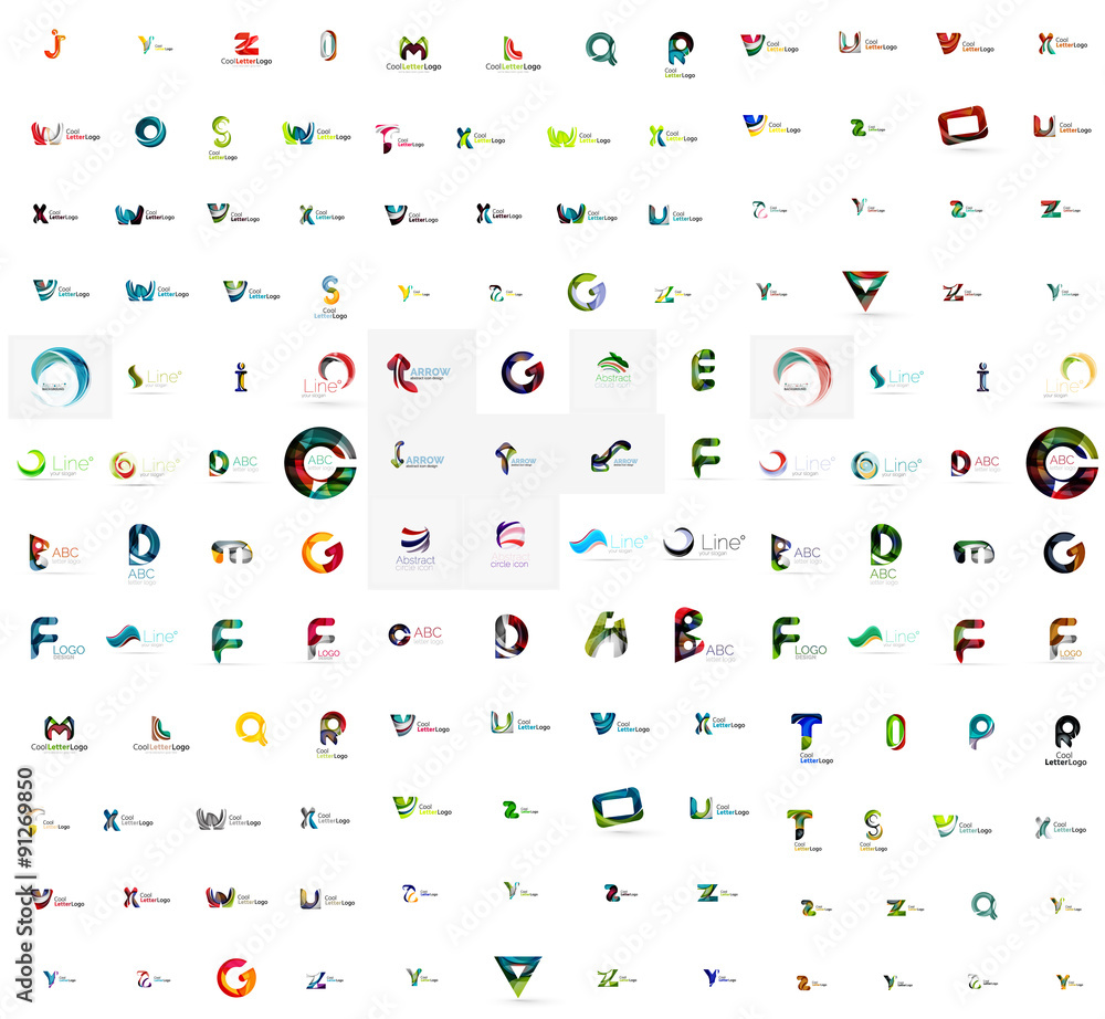Mega set of letter logos Stock Vector | Adobe Stock
