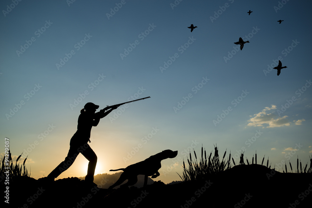 Hunter At Sunset Picture