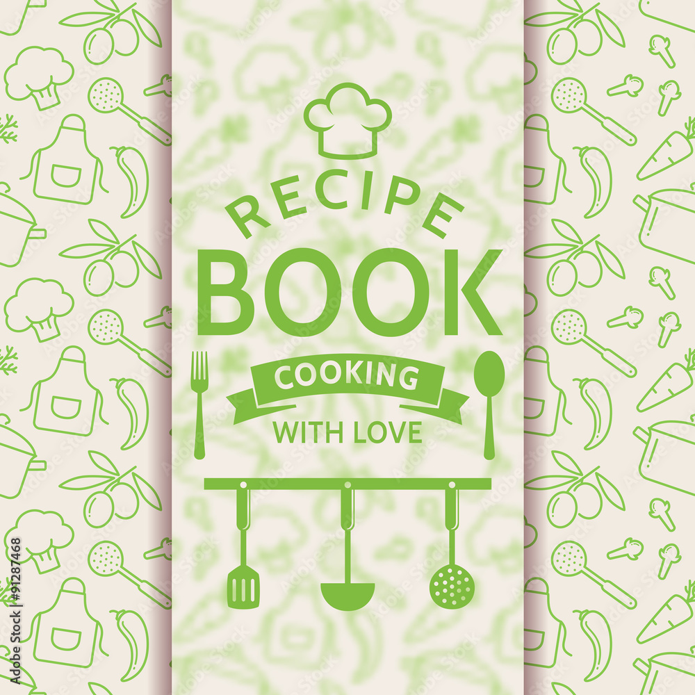 Recipe book. Vector card. Stock Vector | Adobe Stock