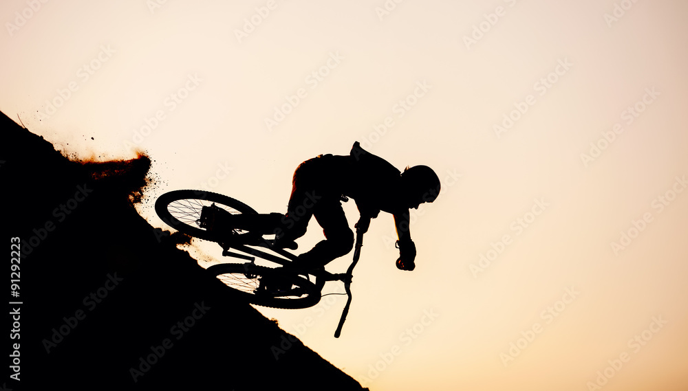 Extreme rider falling while performing a bike jump Stock Photo | Adobe ...