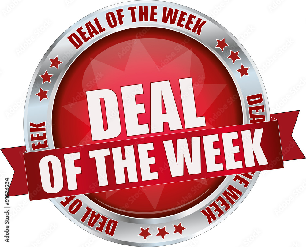 modern red deal of the week sign Stock-Vektorgrafik | Adobe Stock