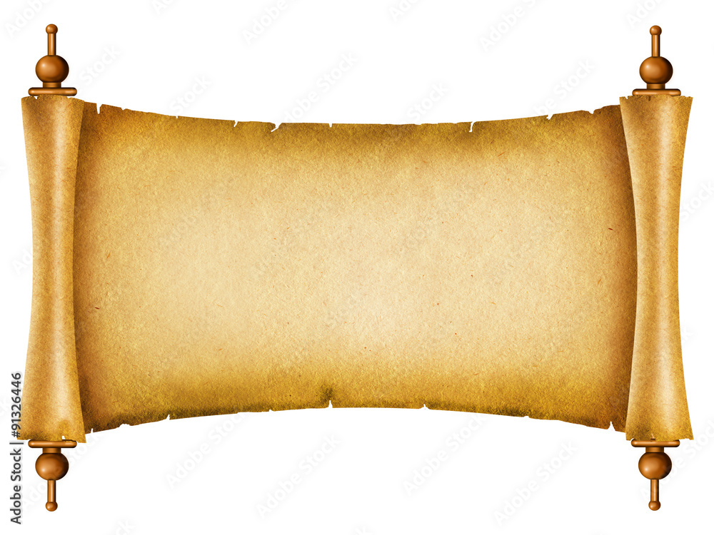 Old paper texture.Antique background scroll for text on white Stock ...