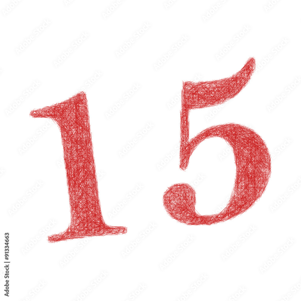 15 years anniversary - fifteen number font design Stock Vector | Adobe ...