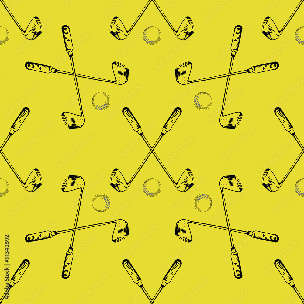 golf seamless pattern vector de Stock | Adobe Stock