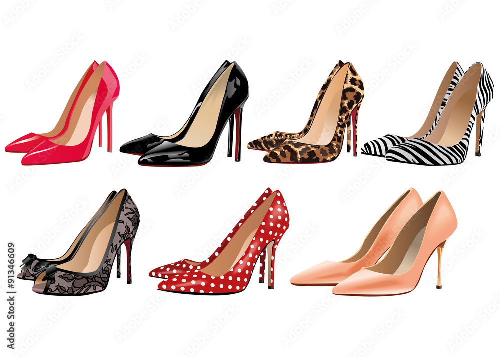 Zapatos tacones Stock Vector | Adobe Stock